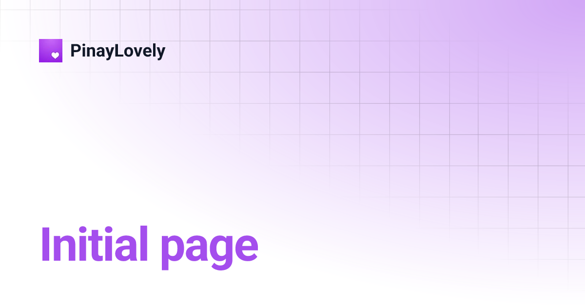 Initial page | PinayLovely